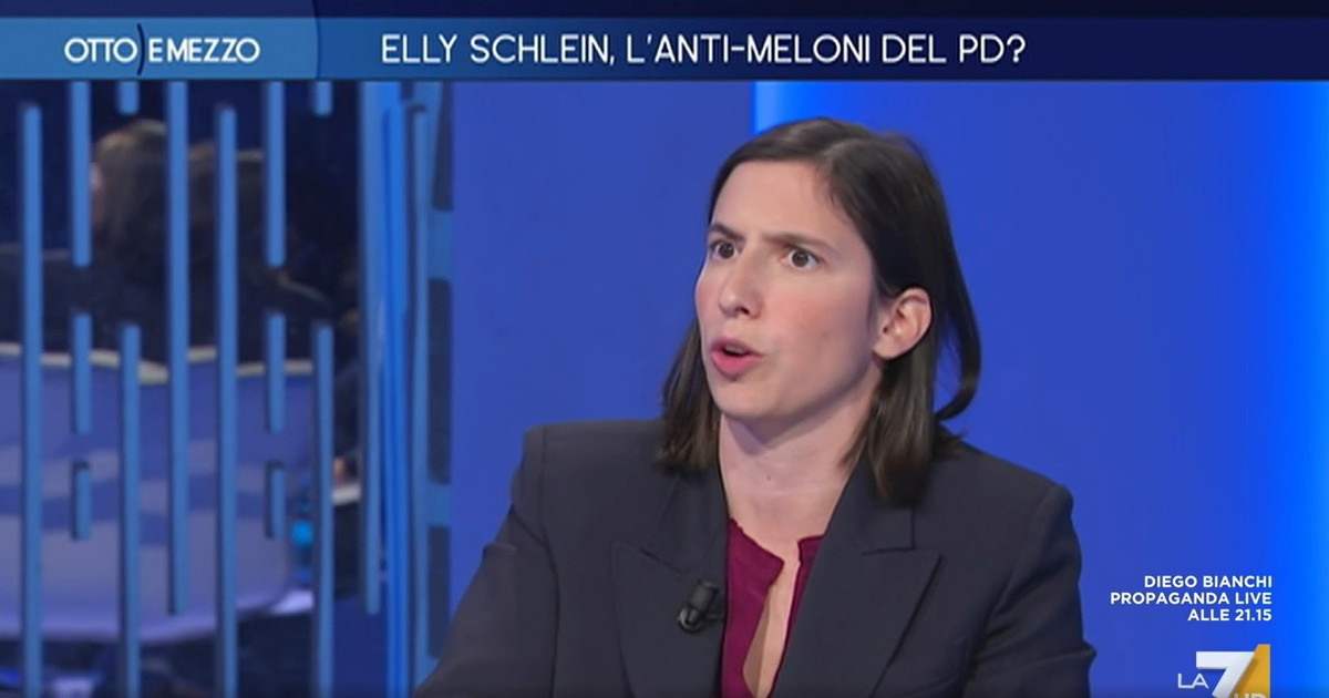 Otto e Mezzo, Gruber scatena Elly Schlein contro Meloni: "Dio, patria e ...