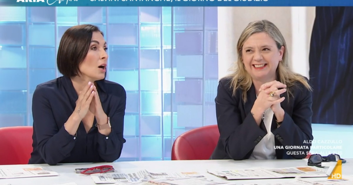 L'aria che tira, rissa Morani-Gasparri: "Ma che stai a dì?". Parenzo ferma tutto: pubblicità ...