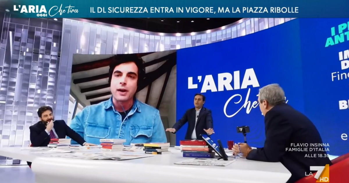 L'aria che tira, "Santanchè criminale?": anche Parenzo sbrocca, attivista zittito | Libero ...