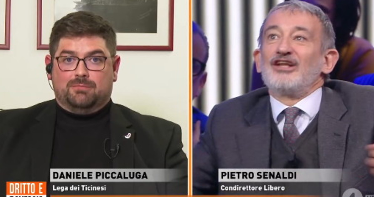 Dritto e Rovescio, Pietro Senaldi spiana lo svizzero: "Con chi devo ...